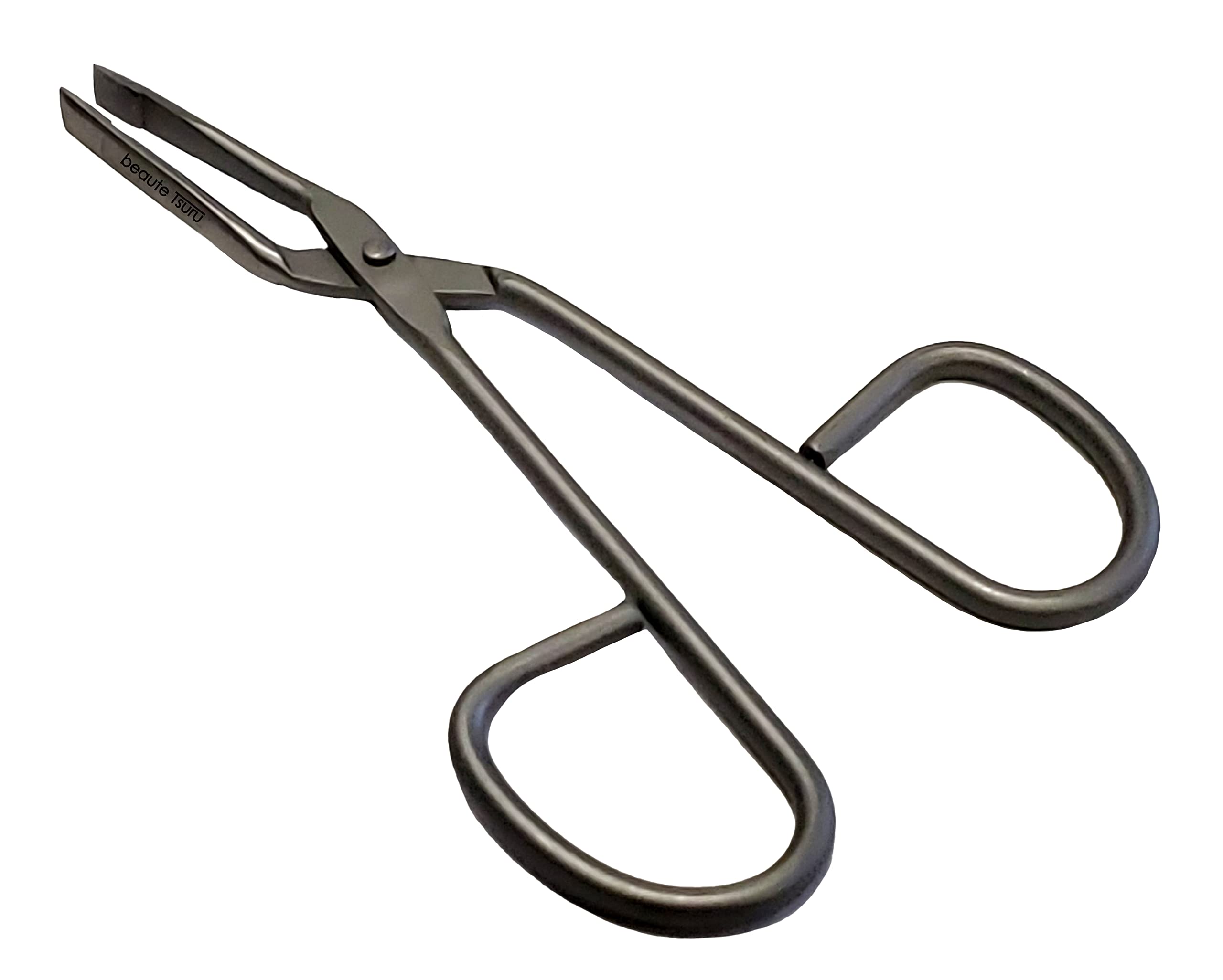 Professional Scissor Handle Tweezers (Matte Finish, Straight Flat Tip)