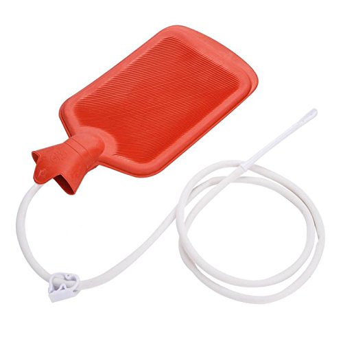 Rubber Douche / Enema Bag, Hot Water Bottle Combination System Kit for Men and Women, Reusable Colonic Kit Used for Coffee and Water Manual Pressure Enema