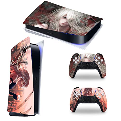 Single Play Girl - PS5 Standard Edition Skin Console - PS5 Standard Edition Controller Skin Cover Vinyl Decal Protective
