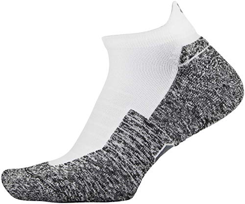 Under Armour Unisex-Adult Run Cushion No Show Tab Socks, Multipairs , White/Pitch Gray (1-Pair) , Medium