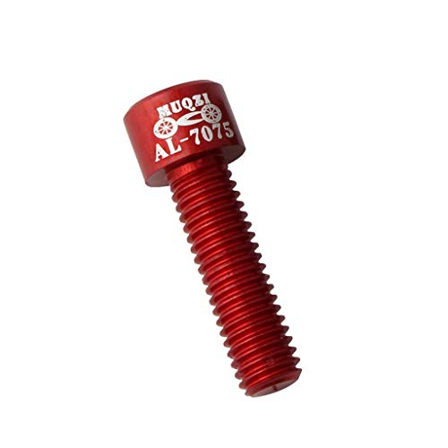 Zerlibeaful M5/18 Bicycle Screw Folding Handlebar 7075 Road Bike Screw Mountain Bike Accessories Bicycle Light Bright (Red, One Size)