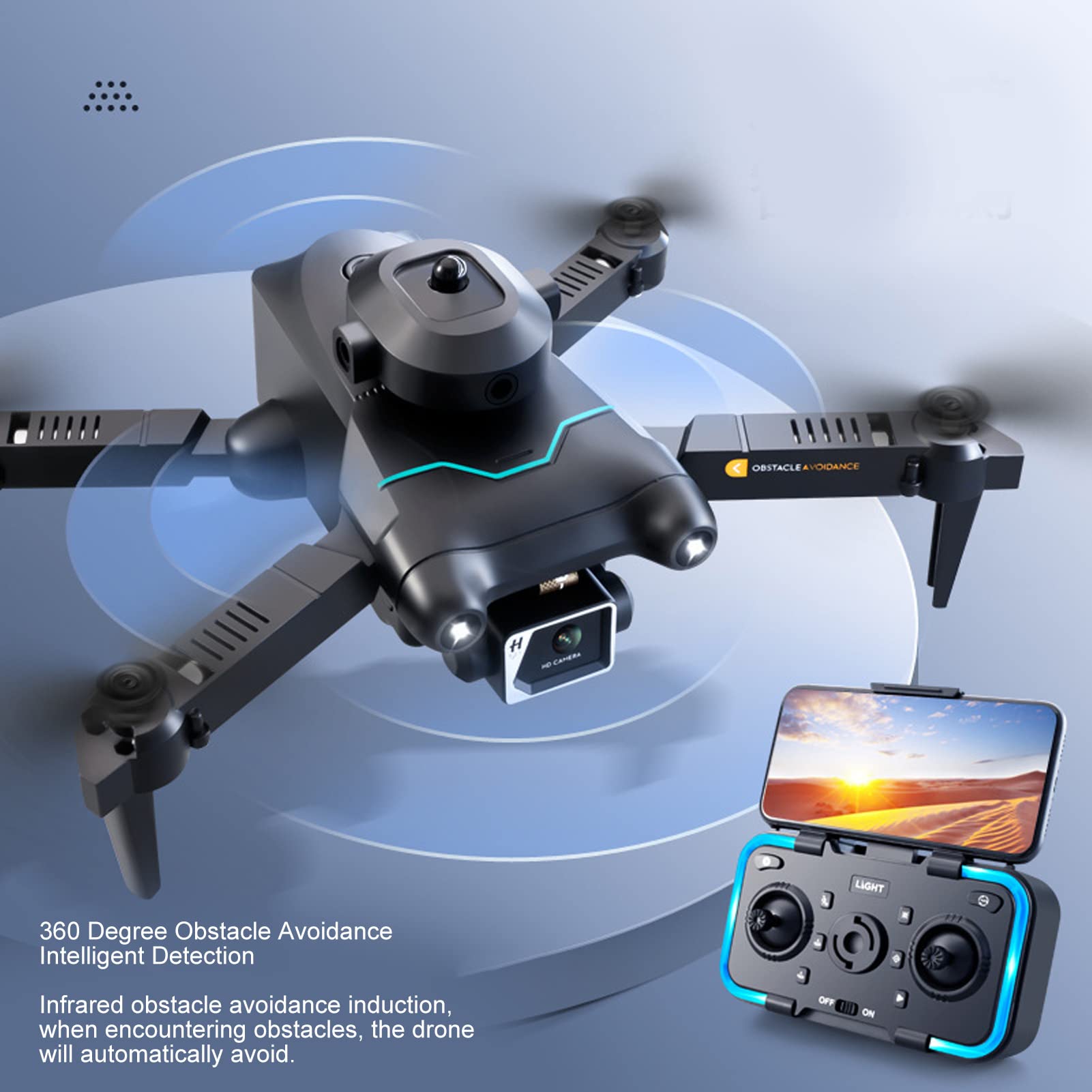 S96 Mini Drone with Dual Camera, 4K HD Foldable FPV Drone, Obstacle Avoidance, Altitude Hold, Remote Control Quadcopter, 360° Flip, Boys and Girls