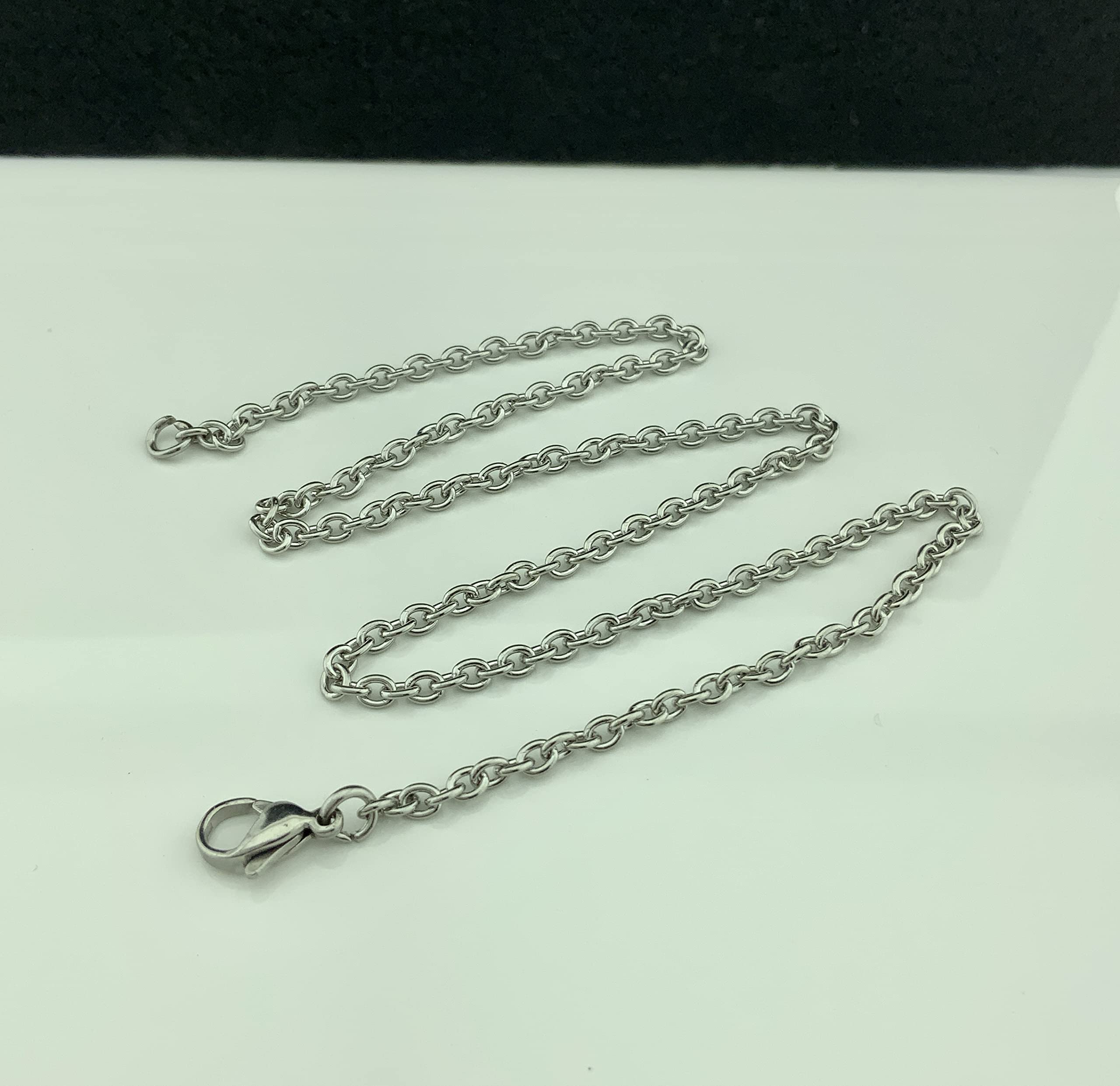 SILVERCLOSEOUT Stainless Steel Rolo Cable Chain Mens & Womens Unisex Necklace 3.1MM 20 Inch