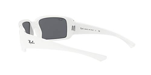 Ray-Ban Rb4338 Square Sunglasses, White/Dark Grey, 59 mm