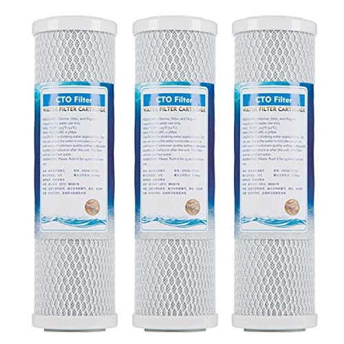 SWALLE 10ā x 2.5ā Water Filter Replacement Cartridges - CTO Filter Cartridge Fits Standard 10 inch Whole House Water Filter Systems - Reducing up to 99% Chlorine - Pack of 4