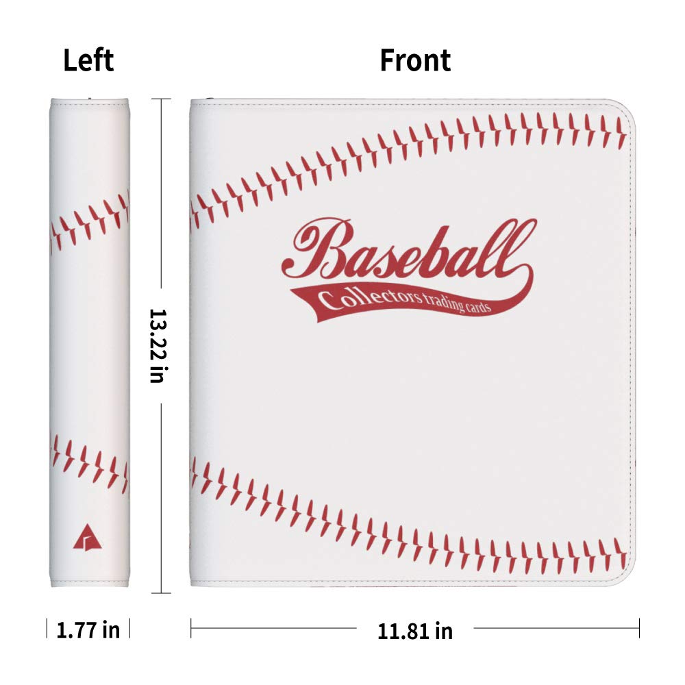 Rayvol Baseball Card Binder for Trading Cards, 9 Pocket Card Binder Fit 720 Cards Includes 40 Pages, 3 D-Ring Album for TCG Collection Storage
