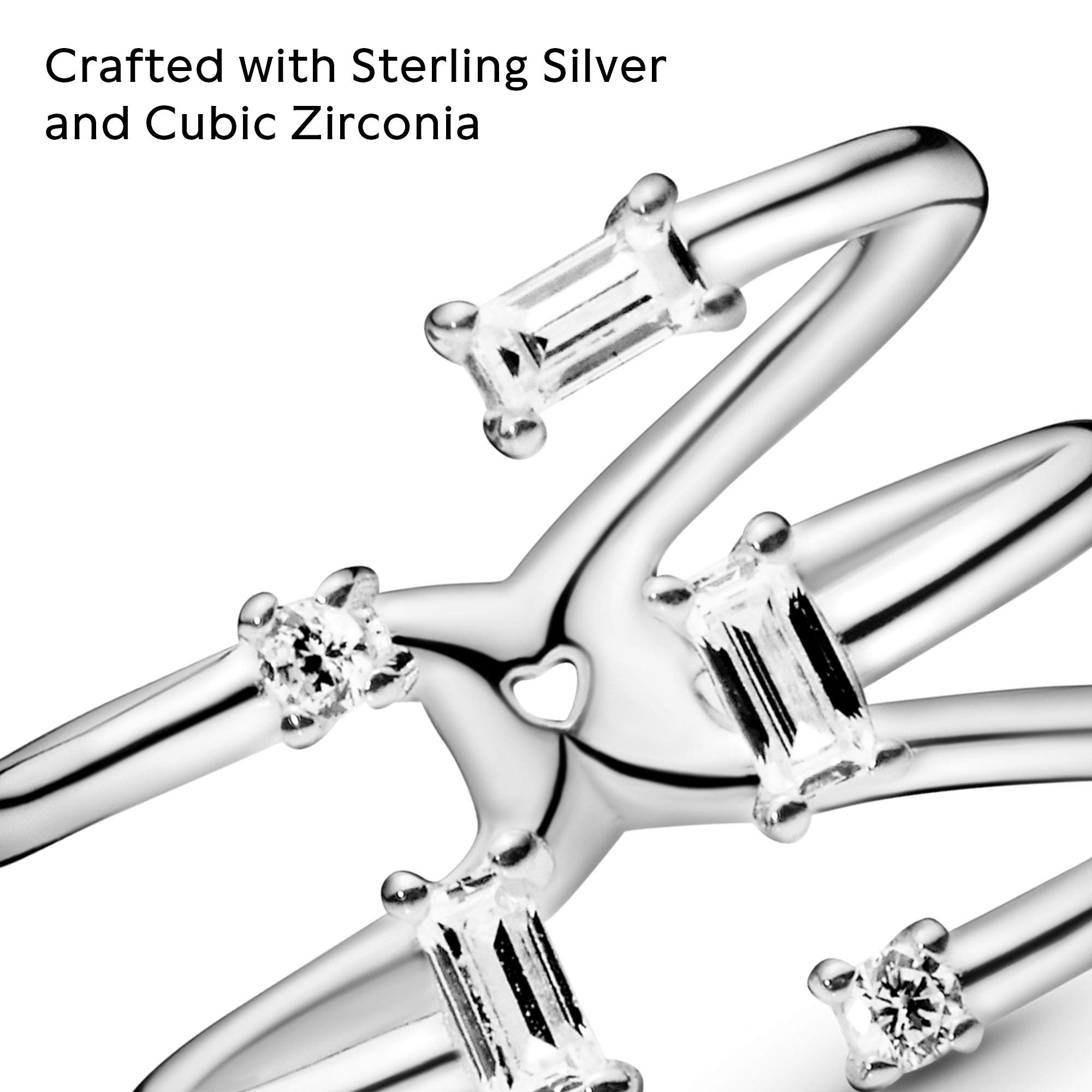Pandora Jewelry Shards of Sparkle Cubic Zirconia Ring in Sterling Silver, Size 7