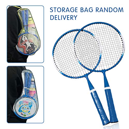 TINTON LIFE 1 Pair Badminton Racket for Children Indoor/Outdoor Sport Game(Blue)