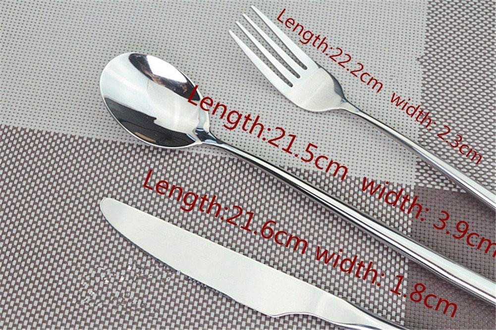 Ximkee 8 Pieces, Korean Stainless Steel Rice Spoon/Soup Spoon/Coffee Spoon - Long-handled Great Circle (Forks)