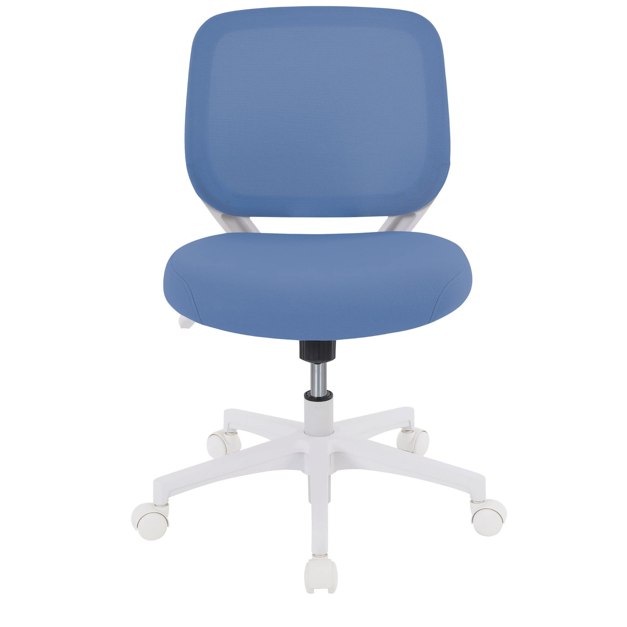 RealspaceĀ® Adley Mesh/Fabric Low-Back Task Chair, Blue/White