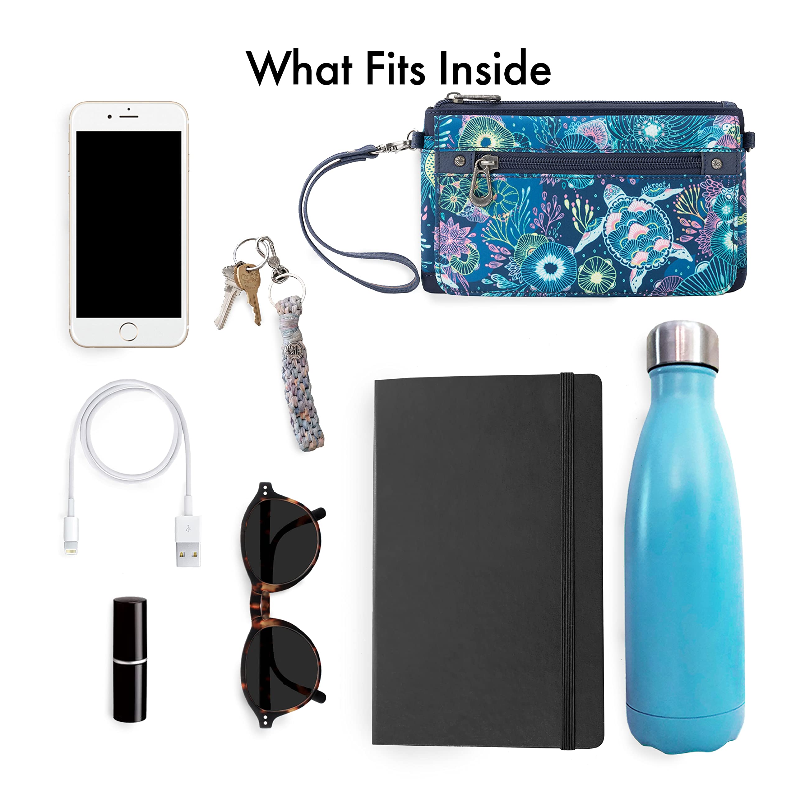 Sakroots Foldover Crossbody Bag in Eco-Twill with Adjustable Strap, Aubergine Spirit Desert Quilted