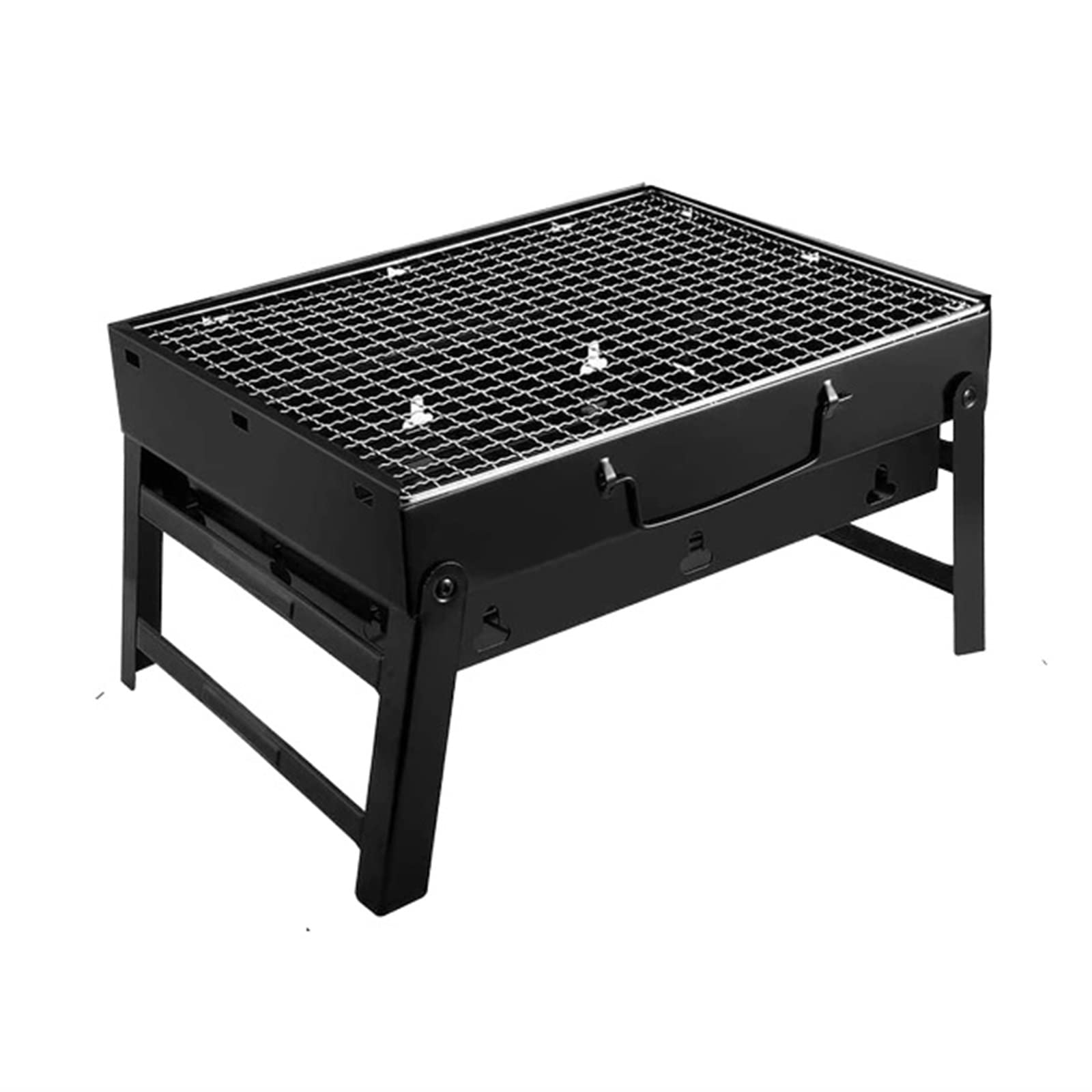 TAMYID Charcoal Grills, Folding Portable Barbecue Charcoal Grill Stainless Steel Small Mini BBQ Tool Kits For Outdoor Cooking Camping Picnics Beach