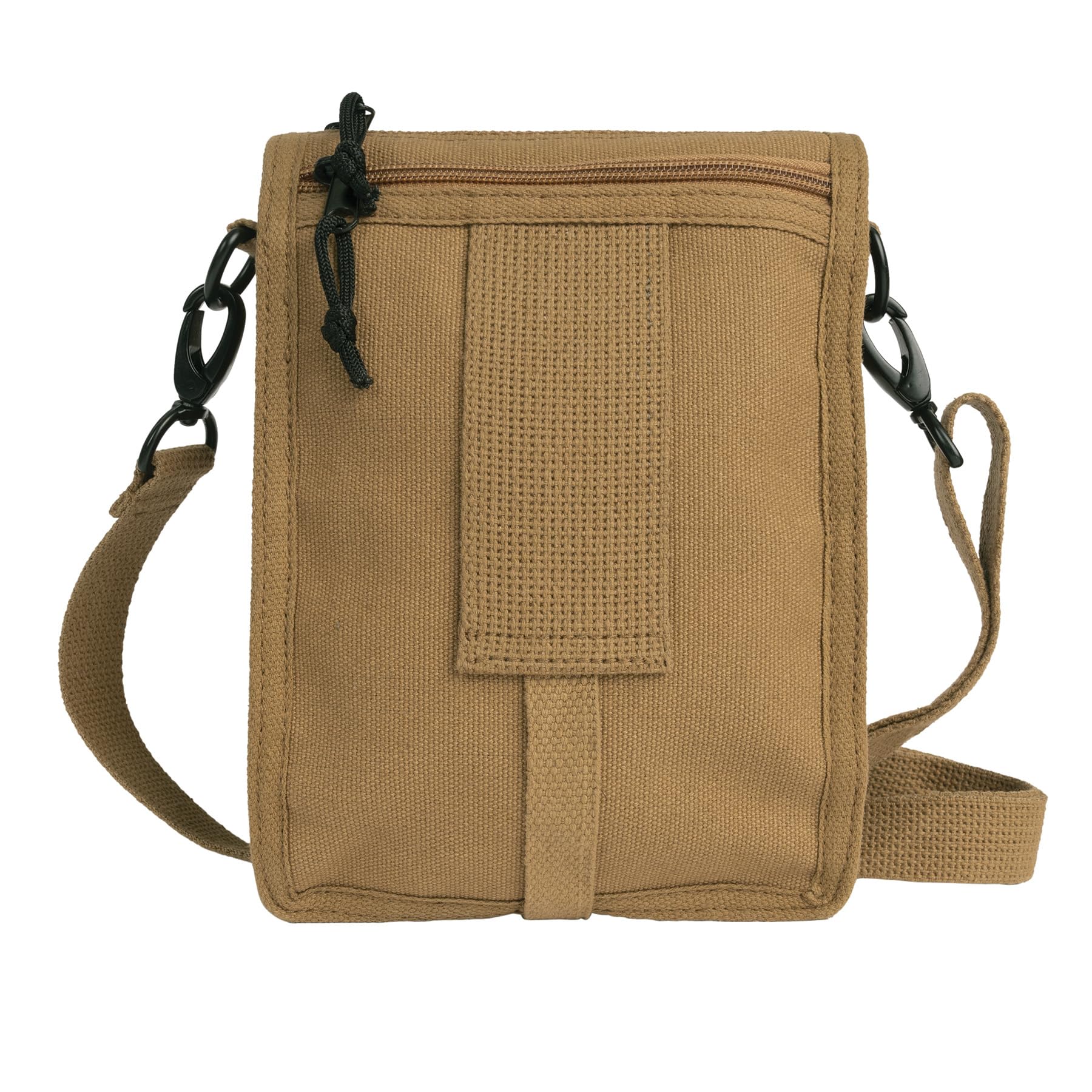 Rothco Heavyweight Canvas Travel Portfolio Bag β Crossbody Shoulder Bag β Heavy-Duty Cotton Canvas - Coyote Brown