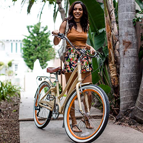 sixthreezero EVRYjourney Women's 1/3/7/21 Speed Step-Through Hybrid Cruiser Bicycle, 26"/24" Wheels, Multiple Colors