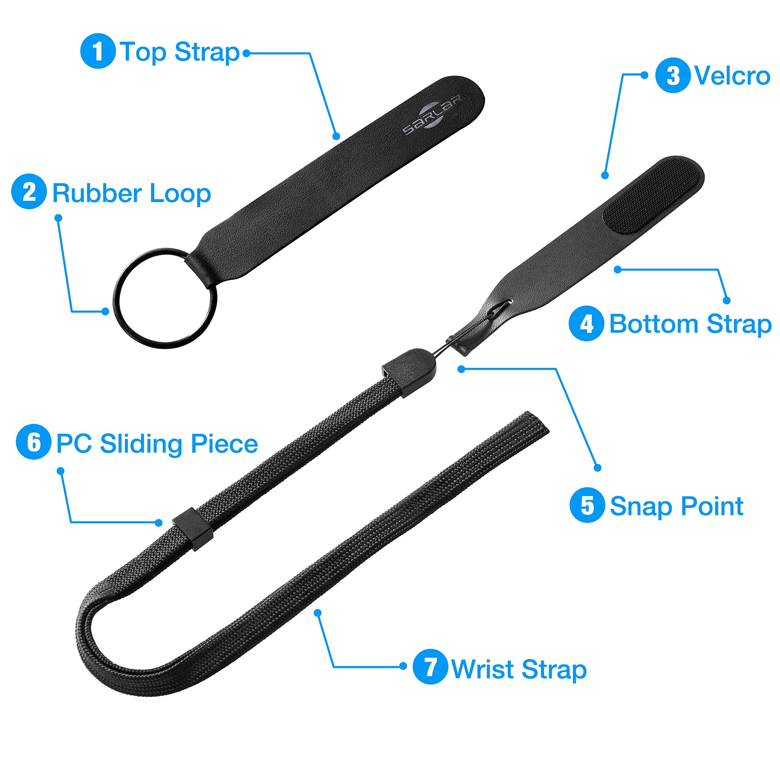SARLAR [Newer Version] Knuckle Strap for Oculus Quest/Oculus Rift S Touch Controller Grip Wrist Strap Accessories, Comes with premium accessories