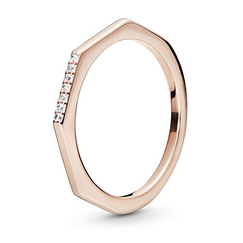 Pandora Jewelry Multifaceted Cubic Zirconia Ring in Rose, Size 6