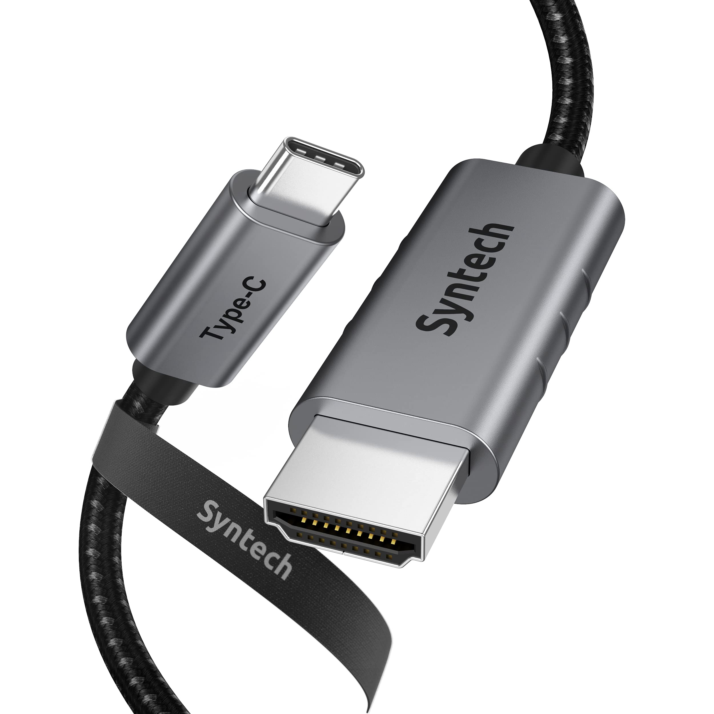 USB C to HDMI Cable 4K, USB-C Thunderbolt 3 Compatible to HDMI Cable Compatible with MacBook Pro 2020, MacBook Air, iPad Mini 6, Surface Pro 8/X Go Studio, iPad Air Pro, iMac 2021 and More- 6 feet