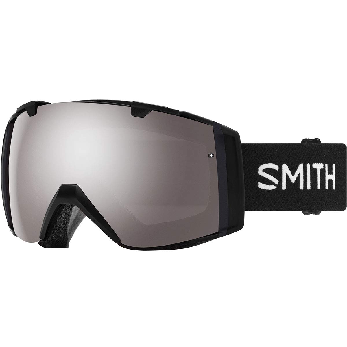 SMITH I/O Asian Fit Snow Goggle (BLACK, CHROMAPOP SUN PLATINUM MIRROR + Bonus Lens Included: Chromapop Storm Rose Flash)