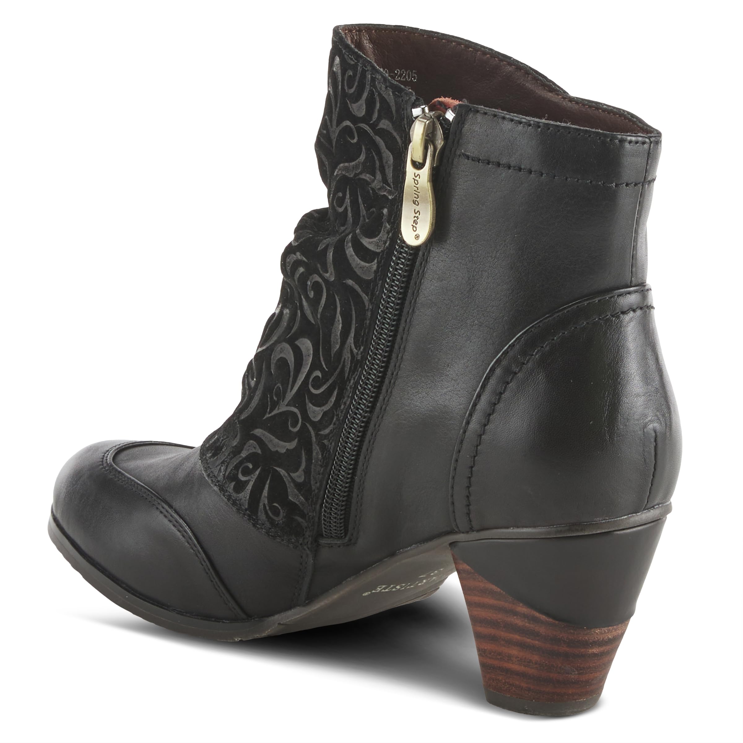 SPRING STEP L'ARTISTE Women's Belgard Ankle Bootie, Black, 38 EU/7.5-8 M US