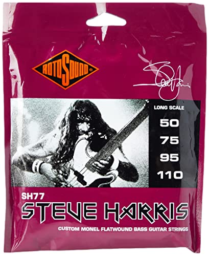 Rotosound SH77 Steve Harris Monel Flatwound Bass Guitar Strings (50-110)