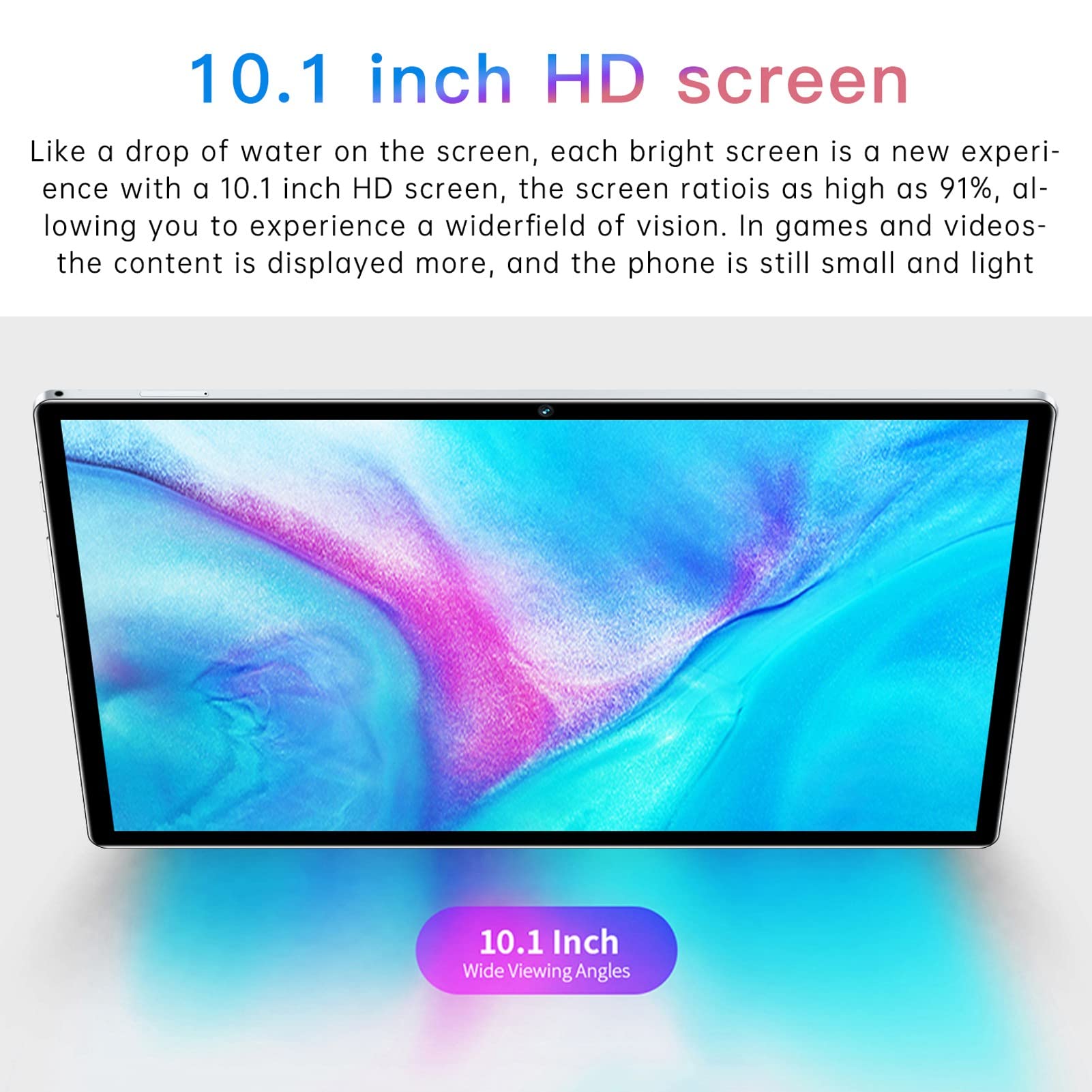 Yoidesu Tablet for Android, 10 Inch FHD IPS Screen, 8G RAM 128G ROM, MTK6750 Octa Core, Dual Speakers, 4G Calls 5G WiFi Dual SIM Dual Standby Calling Tablet, Expandable Memory, USB C Port