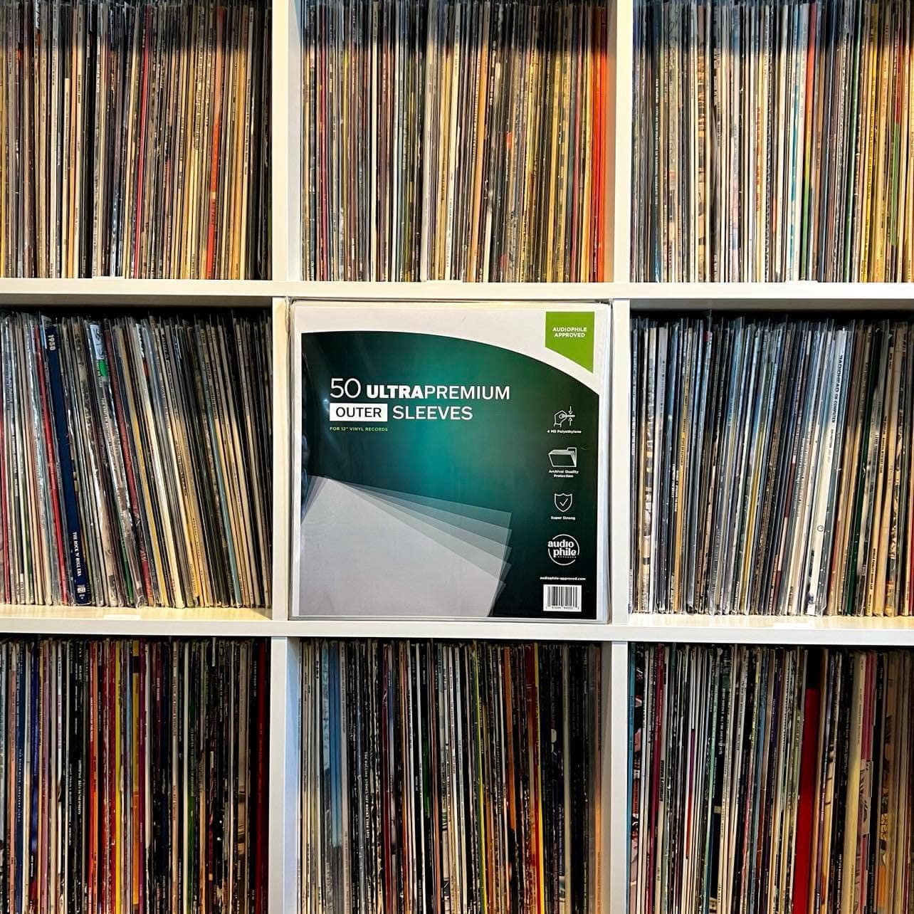 Vinyl Record Outer Sleeves - Audiophile Approved Ultra Premium 4Mil Sleeves - 50 Pack for 12” Records - Slim Fit: Single & Double Lps - Super Soft Archival Quality Plastic Covers