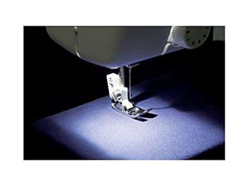 Portable Sewing Machine Brightly lit LED work area this machine can easily fit on a table or desk, then be carried and stored away when not in use
