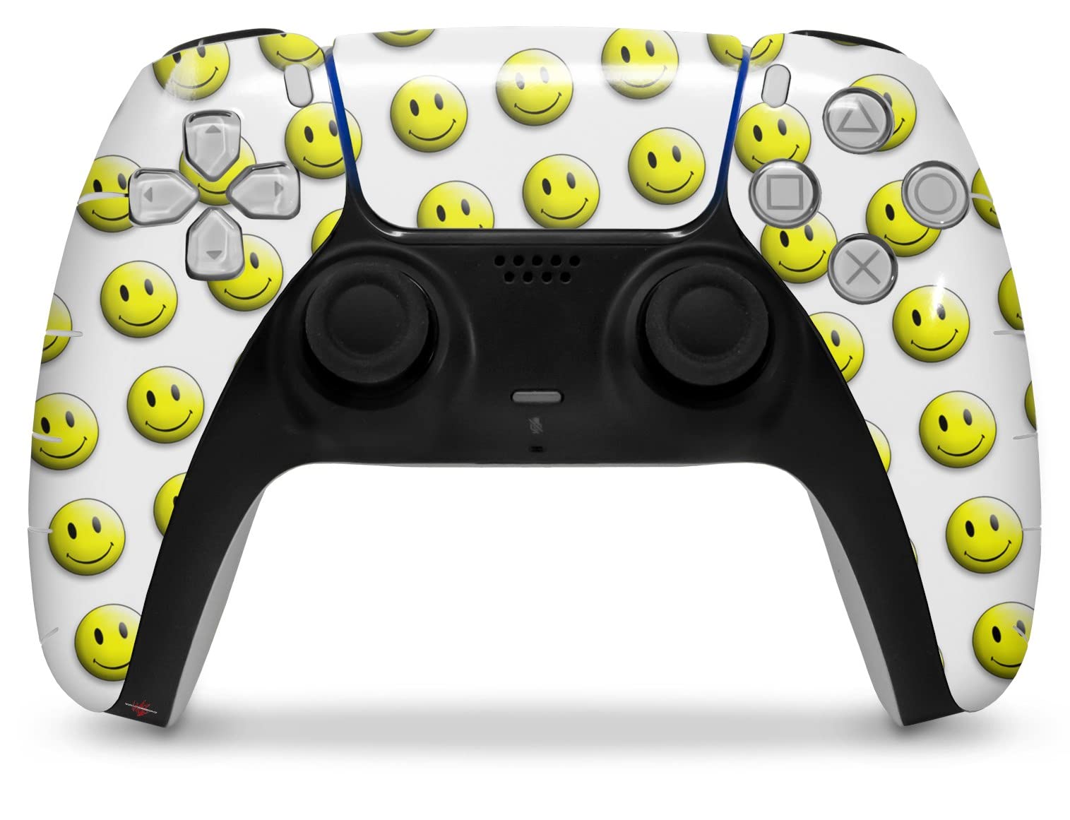 WraptorSkinz Skin Wrap compatible with Sony PS5 DualSense Controller Smileys (CONTROLLER NOT INCLUDED)