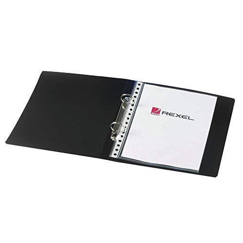 Rexel Budget A5 25mm 2-Rings Polypropylene Ring Binder - Black
