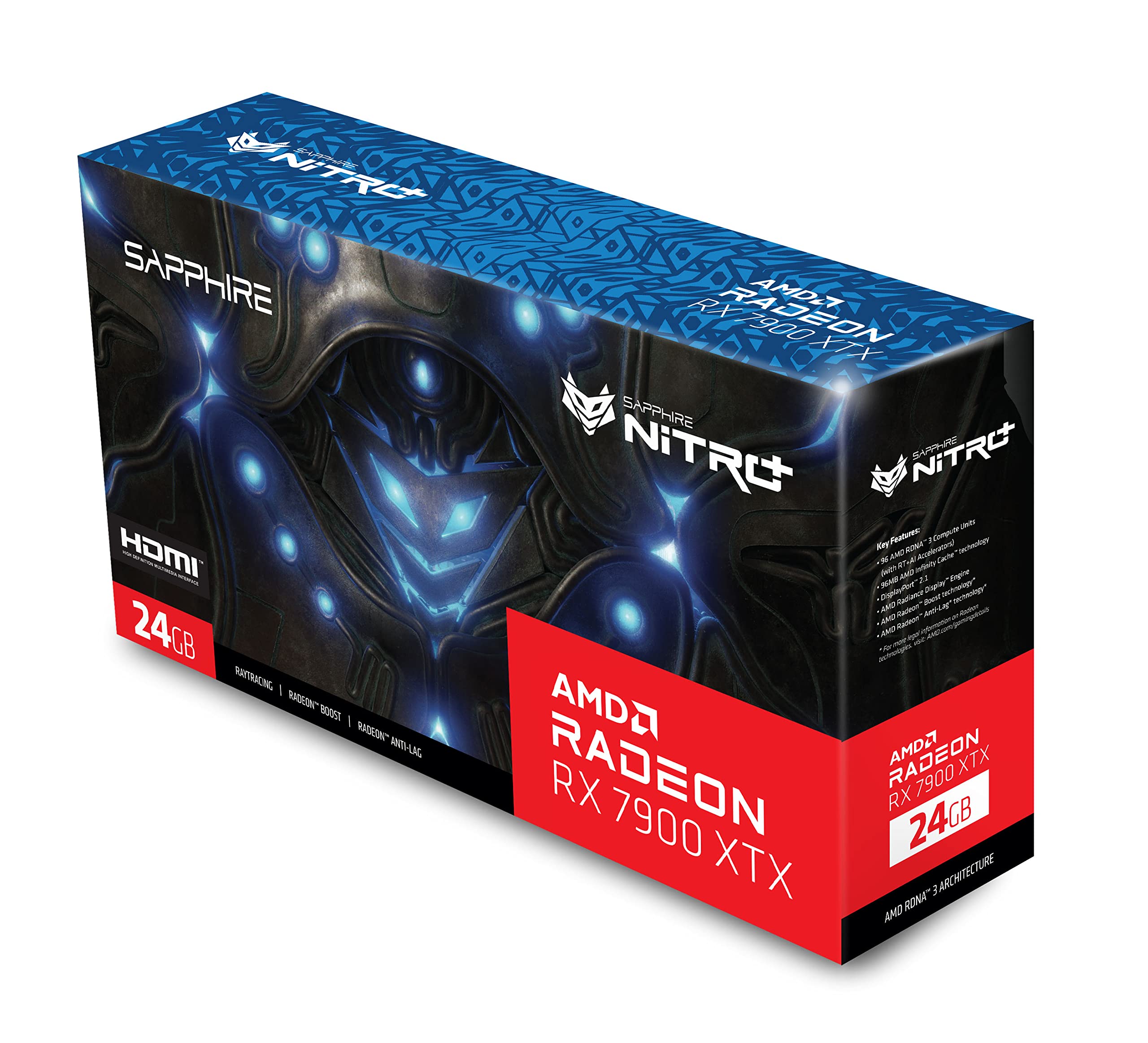 Sapphire 11322-01-40G Nitro+ AMD Radeon RX 7900 XTX Vapor-X Gaming Graphics Card with 24GB GDDR6, AMD RDNA 3