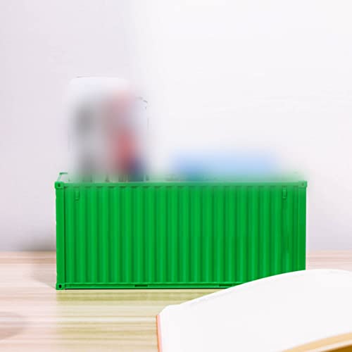 SUSOSU Pencil Holders Simulation Shipping Container Model Mini Toys Logistics Container MultiFunction Pen Holder be Gift Custom Green