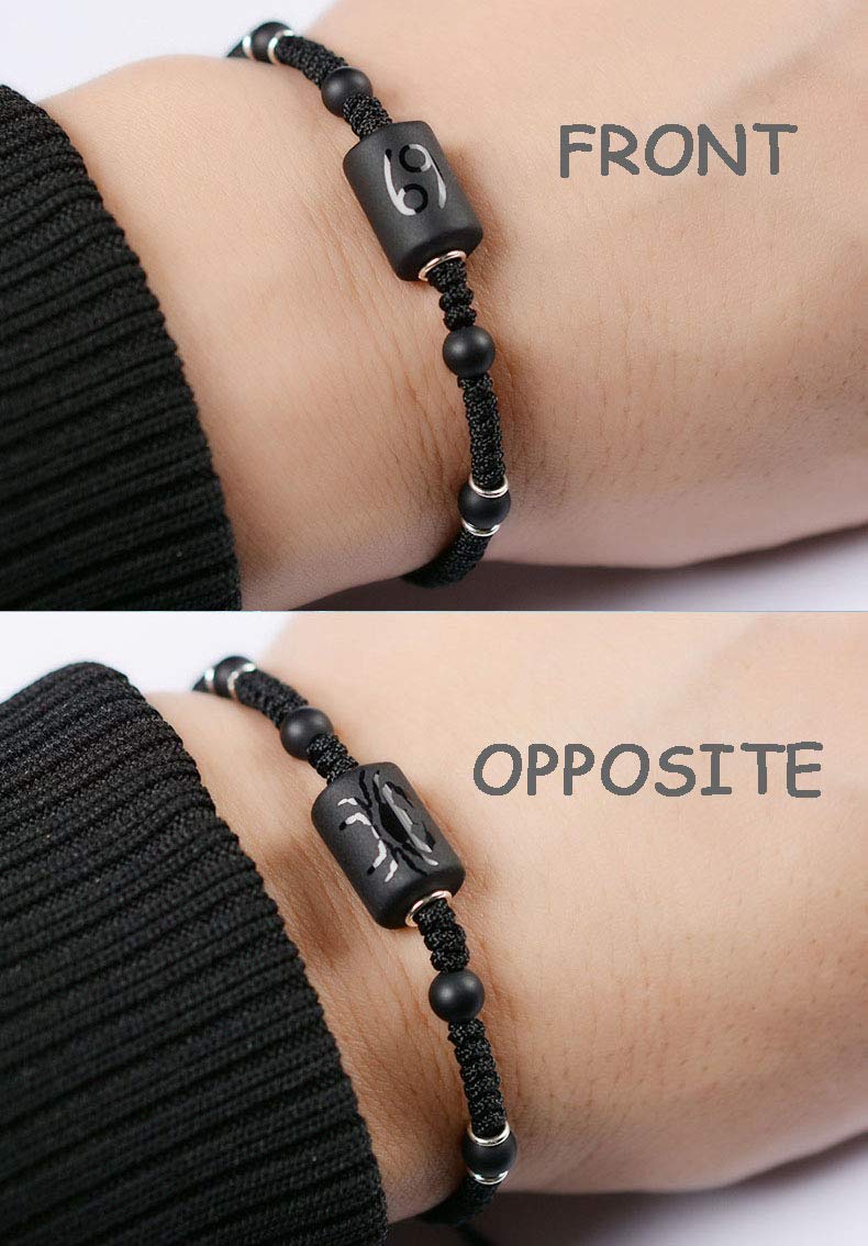 Xiausyang Pure silver hand woven 12 constellation bracelet men and women new matt agate bracelet y1013 (Pisces)