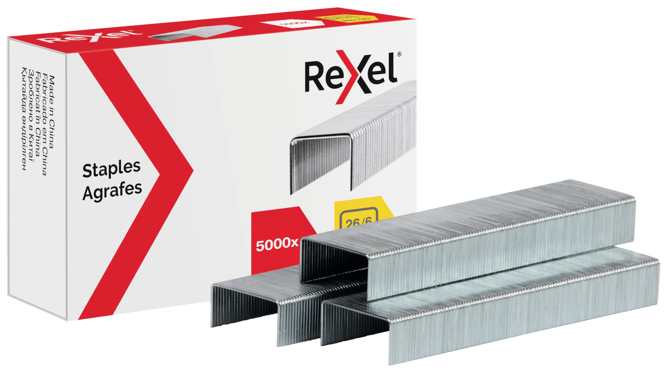 Rexel No.56 26/6 Staples for Standard Staplers, for Stapling Upto 20 Sheets, Use with Desktop Staplers and Pliers, 5000 Count (Pack of 1)