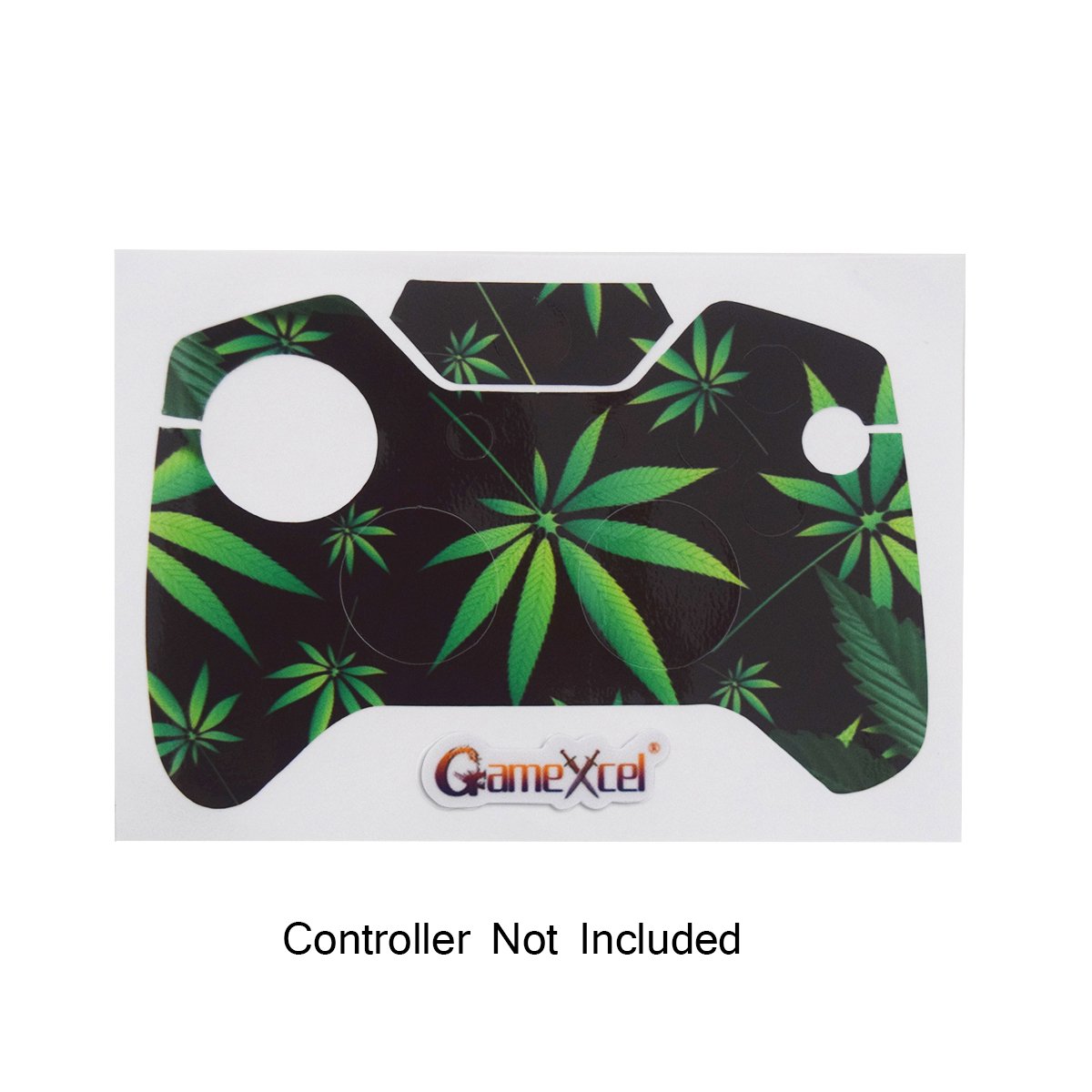 Skins Stickers for Xbox One Games Controller - Custom Orginal Xbox 1 Remote Controller Wired Wireless Protective Vinyl Decals Covers - Leather Texture Protector Accessories - Weeds Black