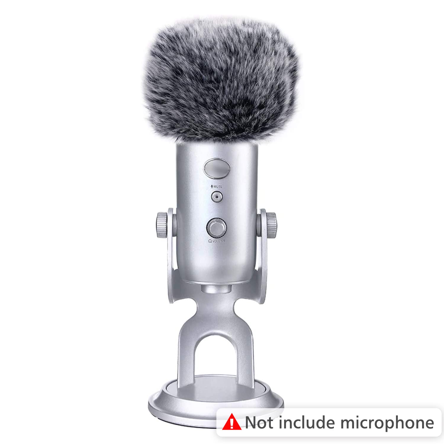 SUNMON Microphone Furry Windscreen Muff, Perfect Mic Pop Filter Mask Shield for Blue Yeti, Yeti Pro Microphones