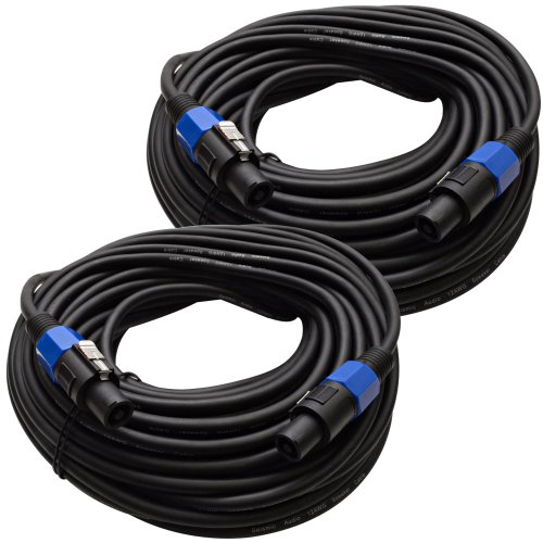 Seismic Audio TW12S75Pair 12 Gauge 75-Feet Speakon to Speakon PA/DJ Speaker Cable