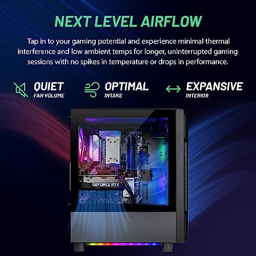 Skytech Gaming Shadow Gaming PC Desktop β AMD Ryzen 5 5600X 3.7 GHz, NVIDIA RTX 4060, 1TB NVME SSD, 16GB DDR4 RAM 3200, 600W Gold PSU, 11AC Wi-Fi, Windows 11 Home 64-bit,Black