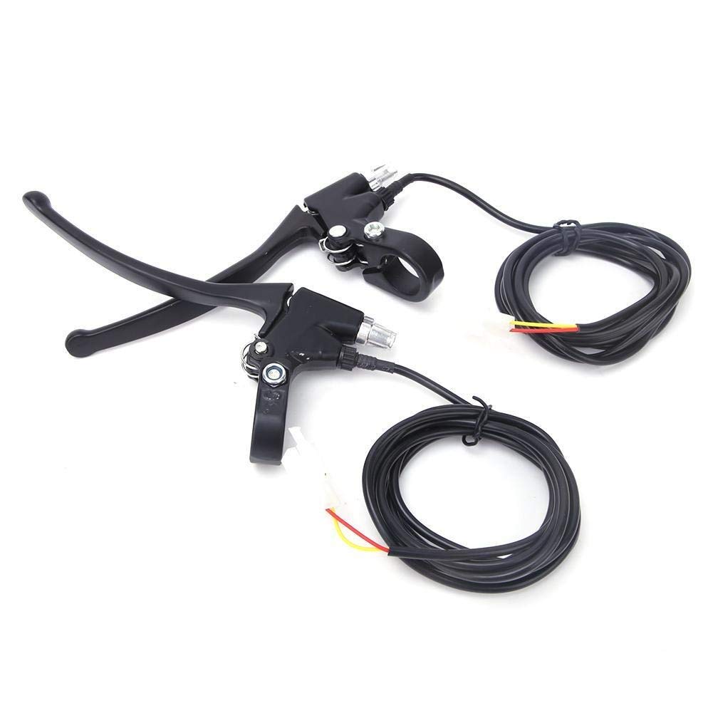 REOUG 1 Pair Universal Aluminium Alloy Electric Bicycle Ebike Handle Brake Lever Right Left Accessory