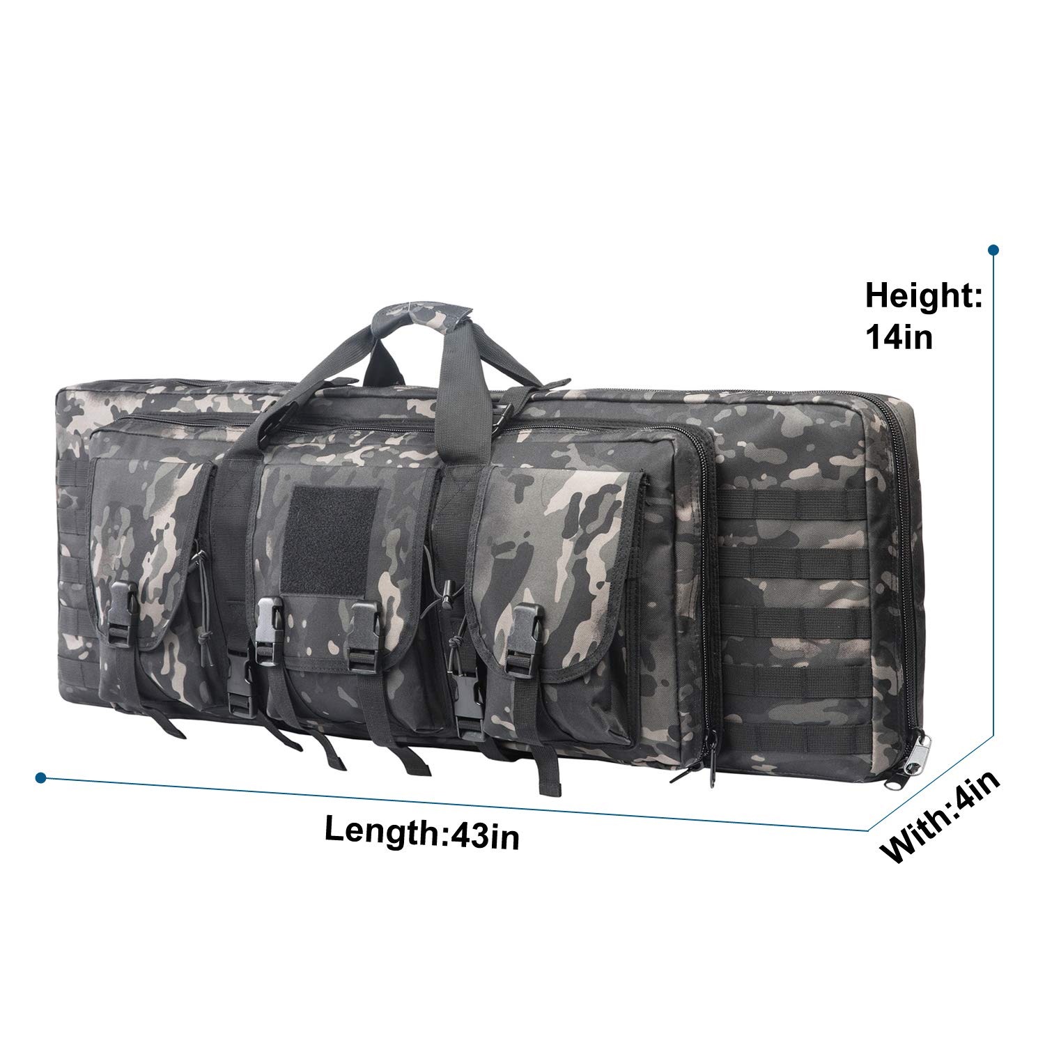 Warriors Product 38 42 Inch Tactical Rifle Bag Gun Bags Double Gun Case for Shooting Hunting Range