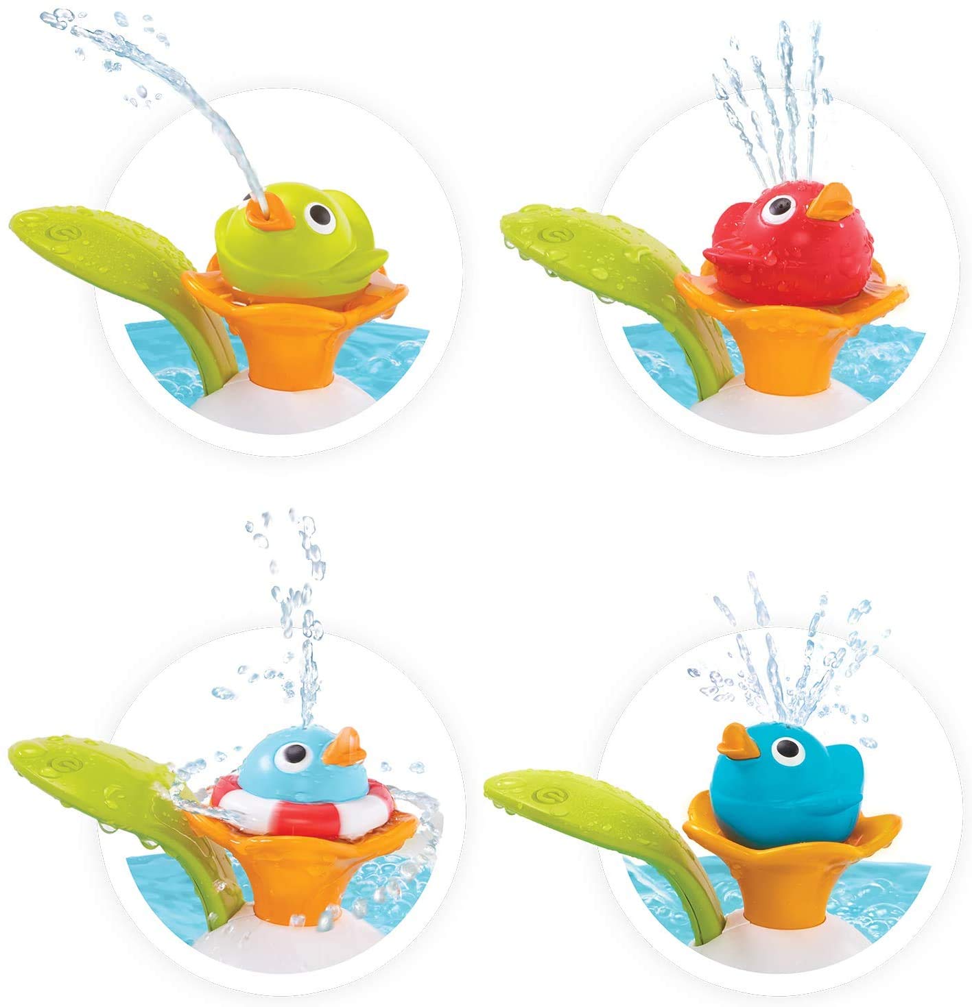 Yookidoo Duck Race Baby Bath Toy - Water Fountain and Four Racing Magical Ducks for Bathtime Sensory Development - Bath Time Fun 6 Months and Up