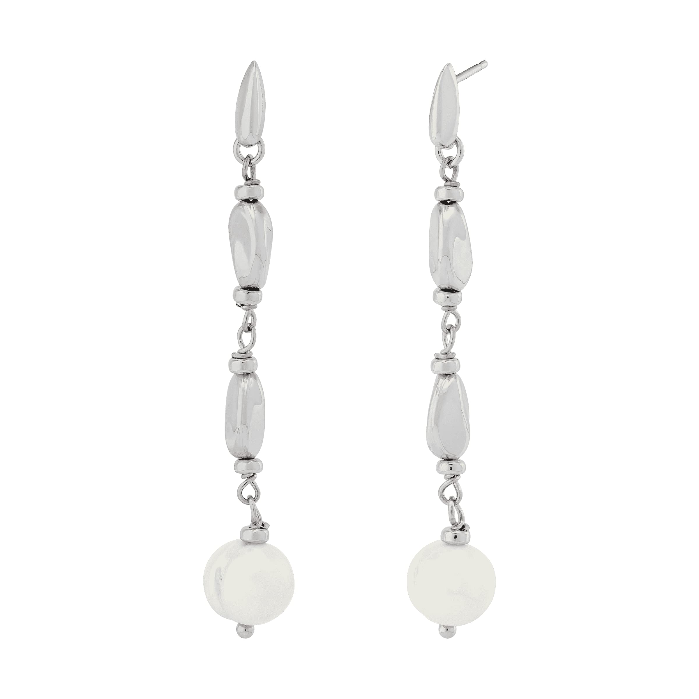 Welry 9-10mm Freshwater Cultured Pearl Drop Earrings in Sterling Silver