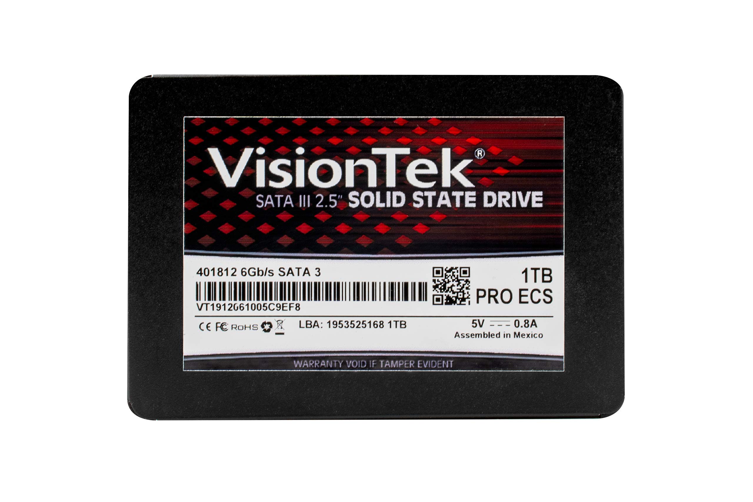 VisionTek PRO ECS 7mm 2.5 Inch SATA III SSD - 1TB - Desktops, Laptops, Mac Systems