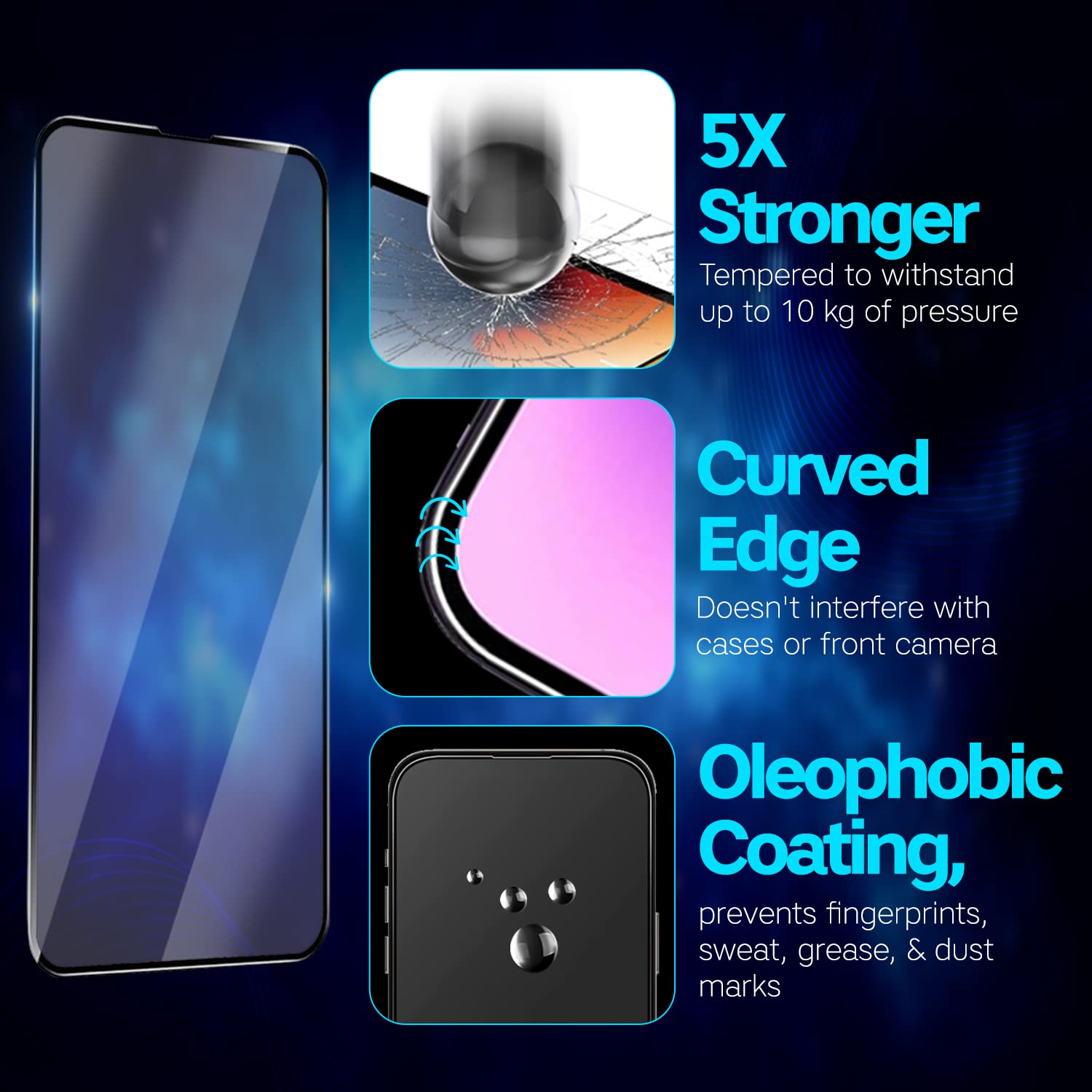 Shatterproof Tempered Glass Screen Protector for iPhone 13 Pro Max/iPhone 14 Plus - 99% Clear, Easy Installation Tray, Full Coverage, Bubble Free - Protectors for Apple 6.7" (iPhone 13 Pro Max)