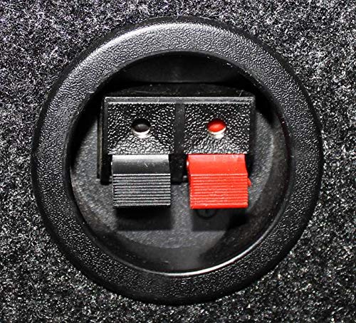 Q Power QBASS Dual 12 Inch Heavy Duty MDF Material Car Audio Subwoofer Enclosure Boxes with Shared Slot Port Vent and Dual Chamber Design, Charcoal