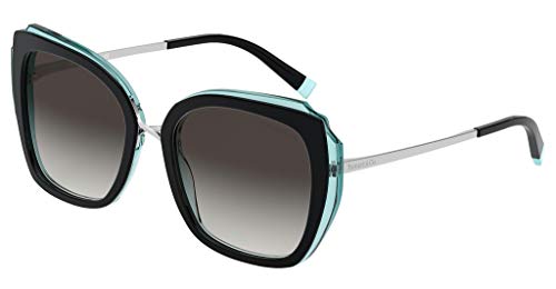 Tiffany & Co. TF4160-82853C Sunglasses BLACK/TRANSPARENT BLUE w/GREY GRADIENT Lens 54mm