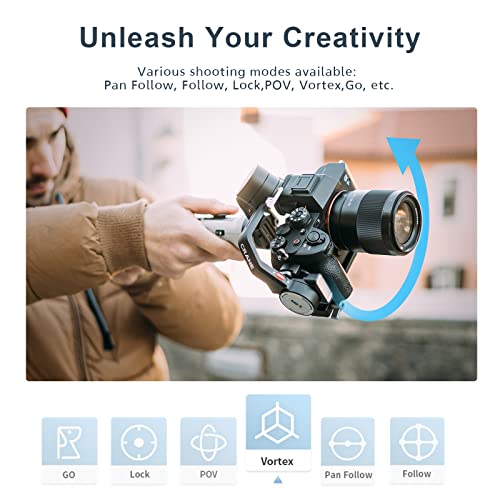 Zhiyun Crane M2S Gimbal Stabilizer for Mirrorless Camera Action Camera and Smartphone, Zhiyun Crane M2 Upgrade with Integrated Fill Light
