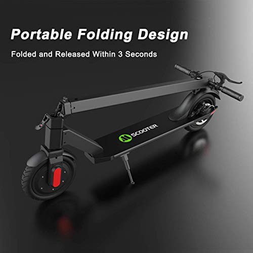 S5 Electric Scooter, 10 Miles Long Range Battery, Up to 15.5 MPH, 8.5" Pneumatic Tires, Portable and Folding Electric Scooter for Short Commutes and Trips S5
