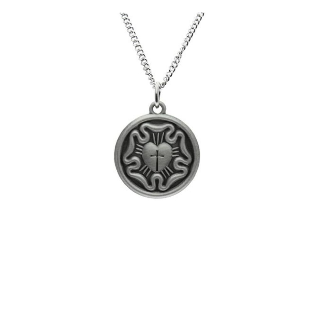 Sterling Gifts Lutheran Rose Necklace. I am a Lutheran Pendant