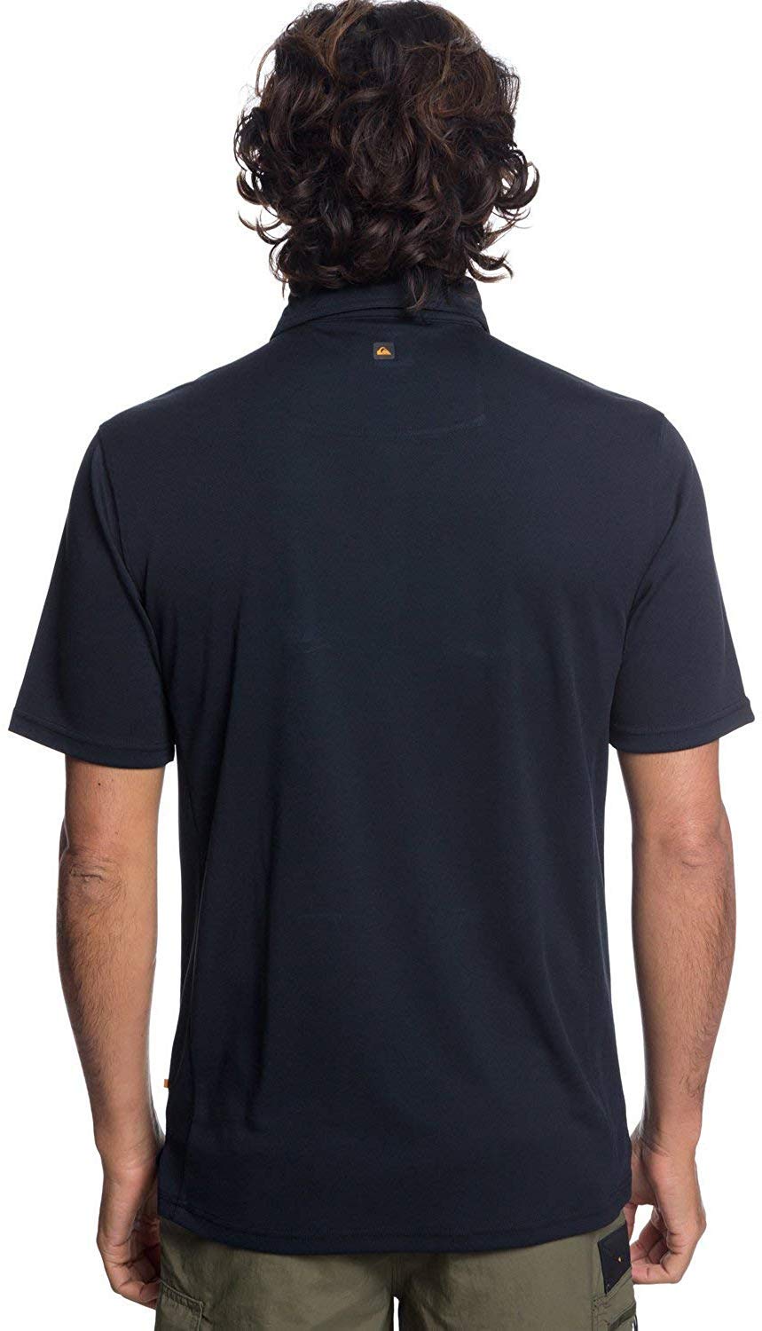 Quiksilver Men's Water 2 Lightweight Quick Dry Collared Polo Shirt, Black, L