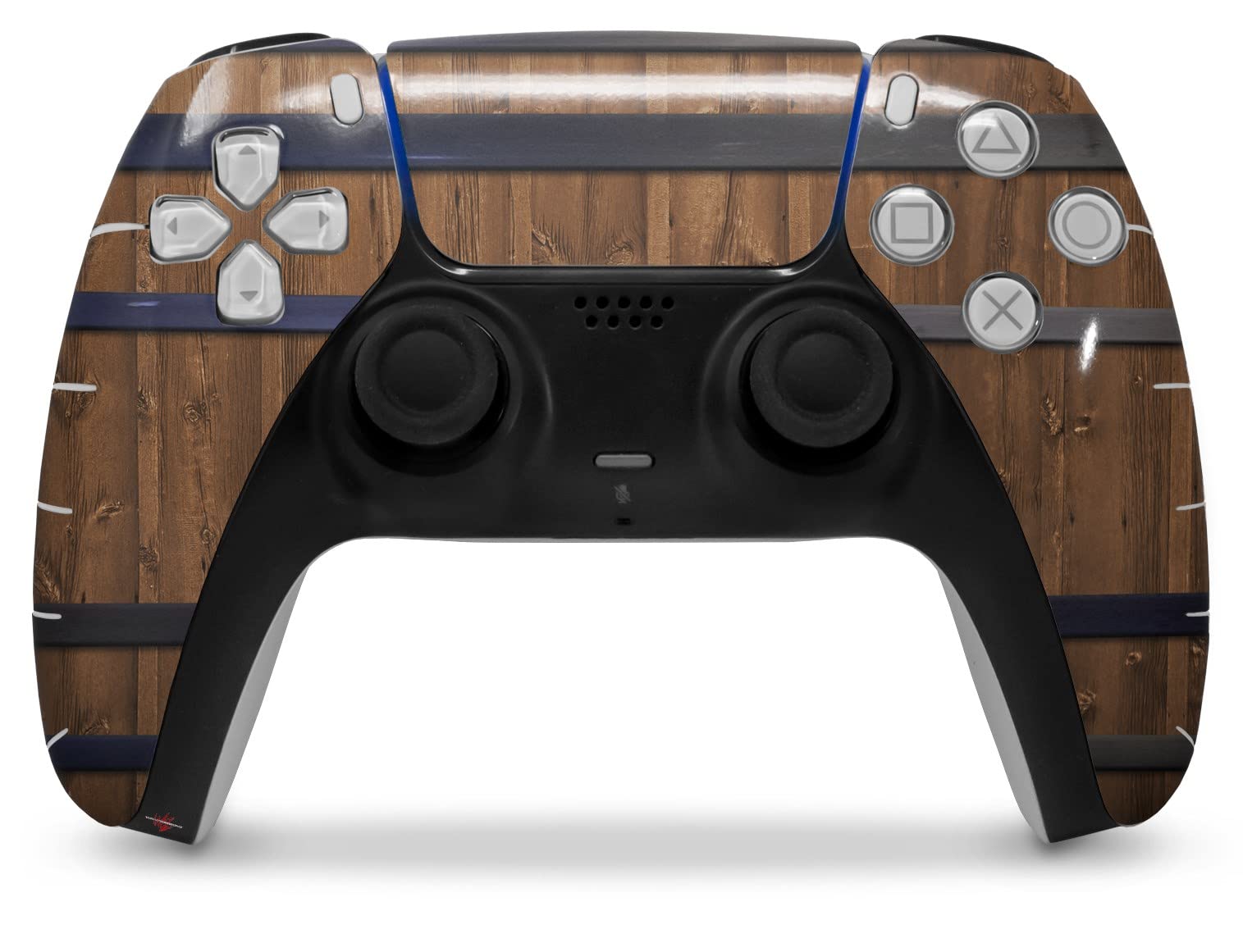 WraptorSkinz Skin Wrap compatible with Sony PS5 DualSense Controller Wooden Barrel (CONTROLLER NOT INCLUDED)